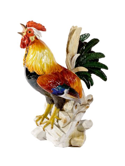 Bonhams A Meissen Model Of A Cockerel Late 19th Century