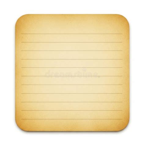 Vintage Notepad Page Isolated On White Background Stock Illustration