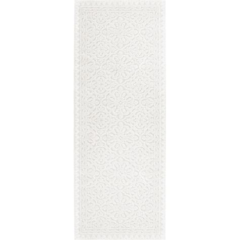 My Texas House Ryland 27 X 7 Natural Medallion Outdoor Runner Rug