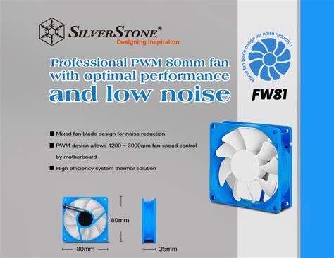 Buy Silverstone Fw81 80mm Pwm Fan [sst Fw81] Pc Case Gear Australia