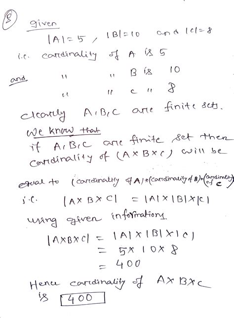 [solved] 1 what is the cardinality of the cartesian product axb xc if course hero