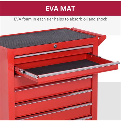 Durhand 7 Drawer Red Roller Tool Chest Wilko