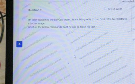 Attempted Question 11 Revisit Later Mr John StudyX
