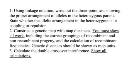 Solved 1 Using Linkage Notation Write Out The Three Point