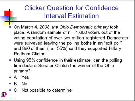 Sample Clicker Question Embedded Into A Powerpoint Presentation