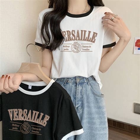 Camiseta De Manga Curta De Ombro Super Quente Na Europa E Nos Estados
