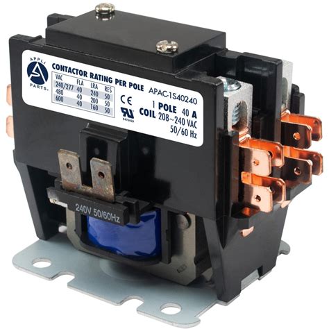 Appli Parts Apac 1s40240 Heavy Duty 1 Pole With Shunt Contactor 40 Amp