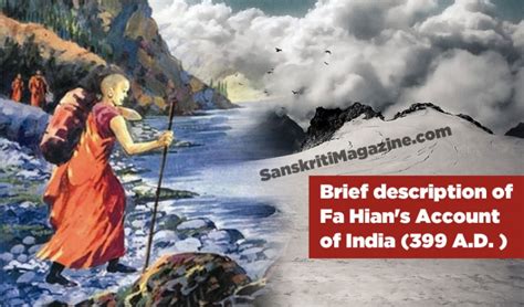 Brief Description Of Fa Hians Account Of India Sanskriti Hinduism