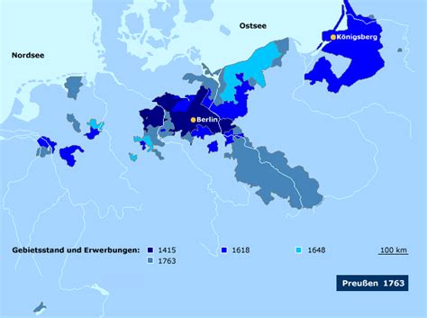 rbb Preußen Chronik Karte von 1763
