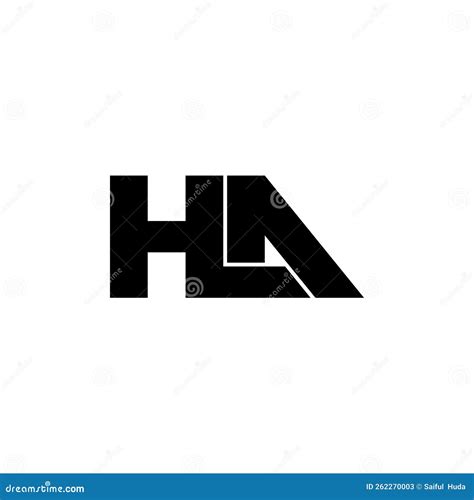 Letter Hla Simple Monogram Logo Icon Design Stock Vector