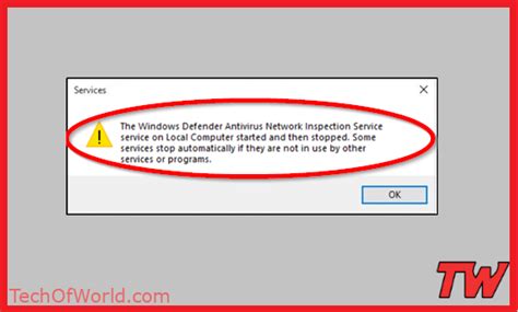 Windows Defender Service Stopped Recordsboo