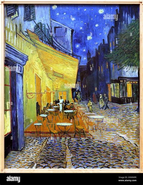 Terrace Of A Café At Night At The Place Du Forum Arles France 1888 By