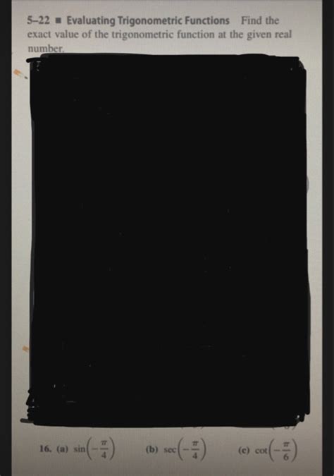 Solved Evaluating Trigonometric Functions Find The Chegg Com