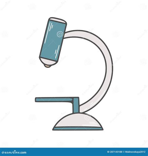 Hand Drawn Microscope Vector Illustration Stock Illustration Illustration Of Technology