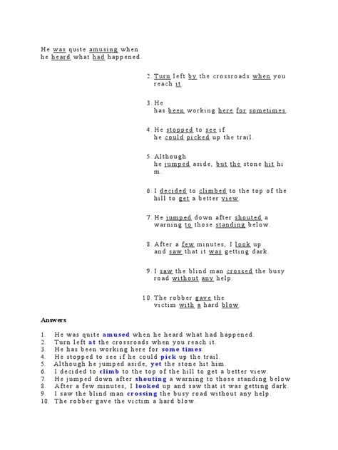 Error Recognition Pdf Verb Grammatical Tense