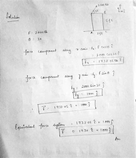 [solved] For The System Shown Below Determine An Equivalent Force And Course Hero