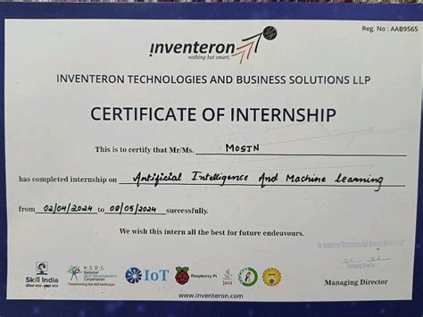 Mosin On Linkedin Internship