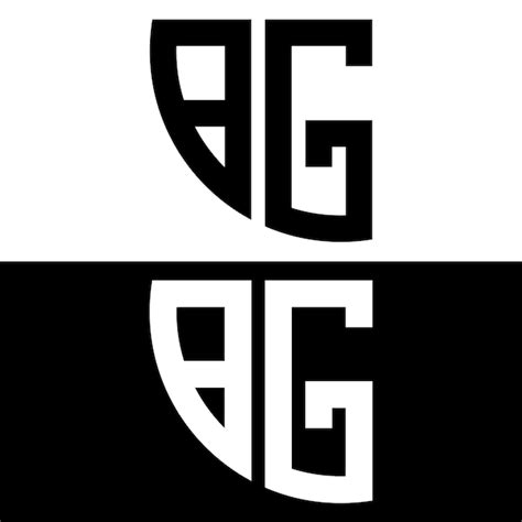Design de logotipo de letra bg formato de círculo design de logotipo de círculo bg e formato