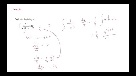 55 Indefinite Integrals And The Substitution Method Youtube