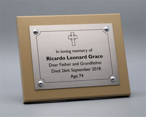 Stainless Steel Memorial Tree Plaque Brunel Engraving