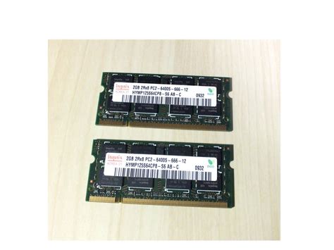 Yahooオークション Hynix Ddr2 800 Pc2 6400s Sodimm 2gbx2枚（計4