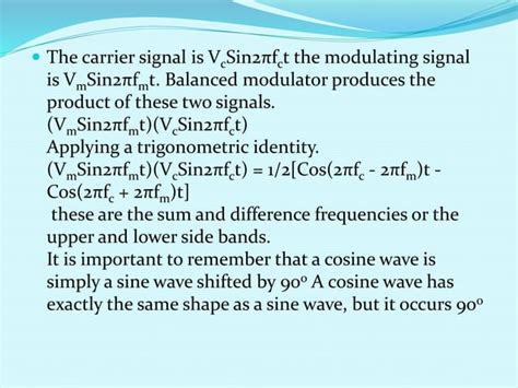 Generation Of Ssb And Dsb Sc Modulation Pptx Digital Audio Computer Software And Applications