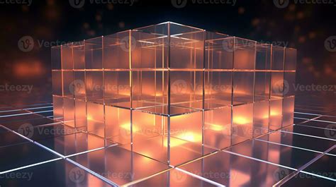 3d Texture Perspective Polygonal Blocks Shiny Background Ai Generated