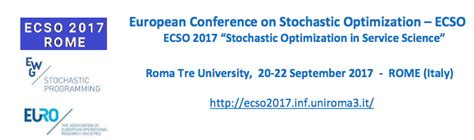 European Conference On Stochastic Optimization Ecso Spotseven Lab