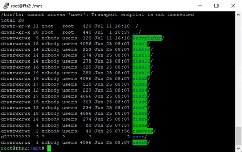 Transport Endpoint Is Not Connected General Support Unraid