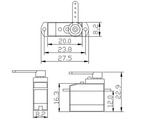 360 Degree Micro Servo 0 45kg Hitechchain