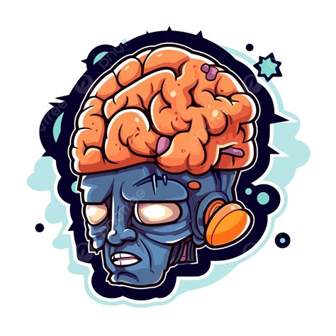 รูปหัวหุ่นยนต์ เวกเตอร์ Png ภาพประกอบการ์ตูนอะนิเมะวาดมือภาพประกอบของสมอง การถูกกระทบกระแทก