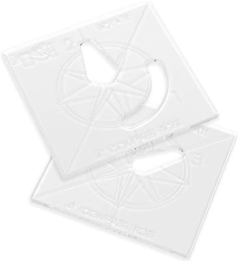 Compass Rose 4 Acrylic Router Inlay Templates For Precise Wood Inlay