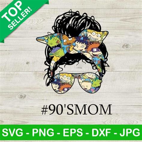 90s Mom Messy Bun Png Messy Bun Sublimation Transfer Png 90s Mom