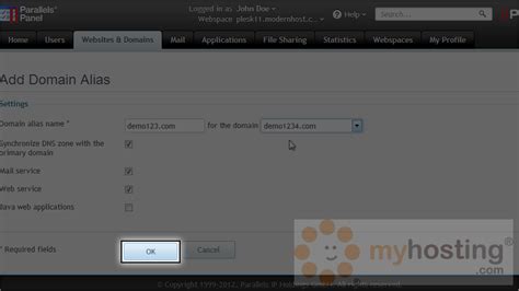 Plesk 11 End User How To Create Domain Aliases In Plesk Myhosting