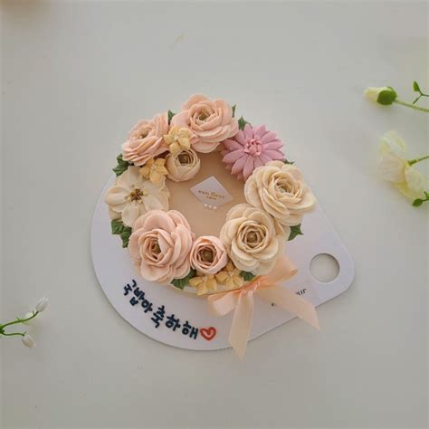 중랑구 면목동 앙금플라워 떡케이크 서울 노원구 광진구 은플레르 떡케이크 1호 하노이러넌 리스 디자인 네이버 블로그