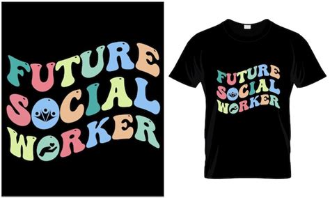 Vetor De Design De Camiseta De Assistente Social Vetor Premium