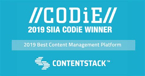 contentstack named best content management platform of 2019 at the siia