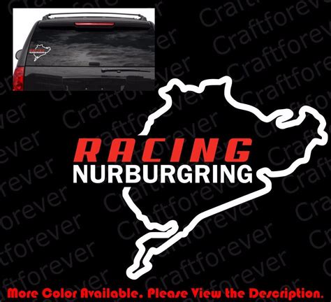 Racing Nurburgring Sport Vinyl Window Decal Europe Germany Bmw Benz
