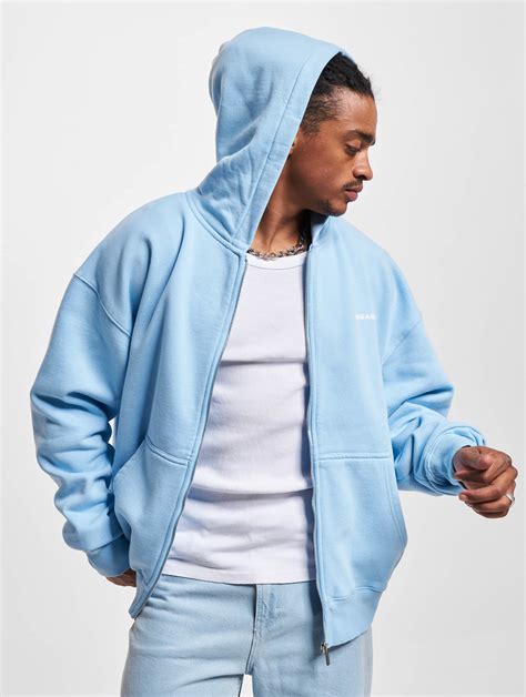 Pegador Herren Zip Hoodie Colne Logo Oversized In Blau 1013346
