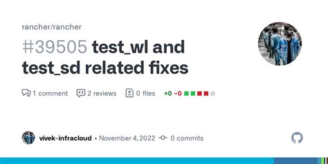 Testwl And Testsd Related Fixes By Vivek Infracloud · Pull Request