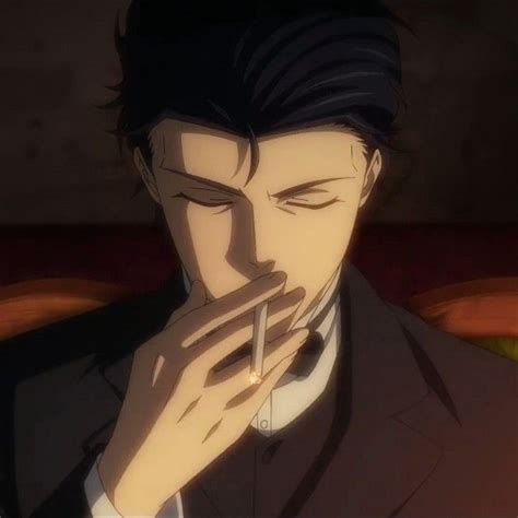 Mycroft Holmes Profile Picture Anime Monochrome Evil Anime
