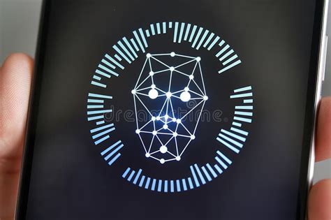 Smartphone Face Id Scan Biometric Authentication Technology Stock Illustration Illustration Of