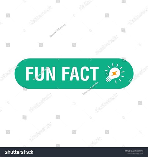 Fun Fact Vector Simple Label Template Stock Vector Royalty Free Shutterstock