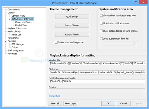 Foobar Screenshot And Download At SnapFiles Com
