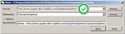 Tortoisehg Hg Clone Doesnt Work Error 255 Stack Overflow