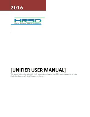 Fillable Online UNIFIER USER MANUAL Fax Email Print PdfFiller