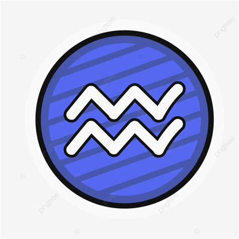 Aquarius Zodiac Sticker Vector Aquarius Zodiac Sticker Png And