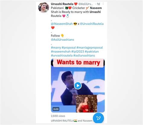 Naseem Shah Did Not Propose Urvashi Rautela To Marry