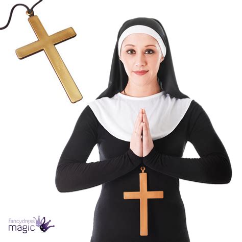Nun Kit Headdress And Collar Ladies Religious Fancy Dress Costume Hen