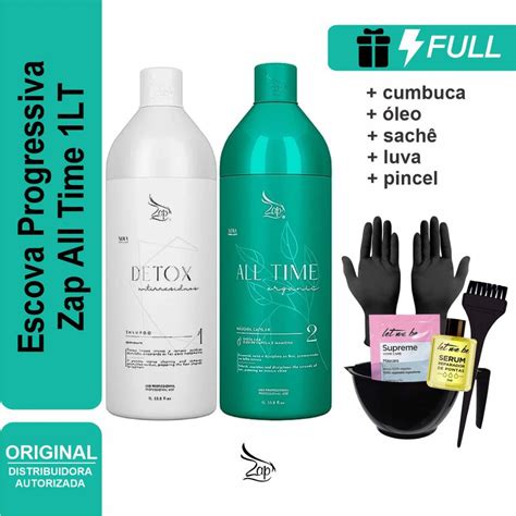 Escova Progressiva Zap All Time Organica Sem Formol 2X1 Litro Original